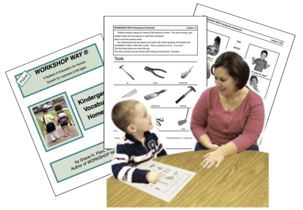 Vocabulary Homework Kinder - Workshop Way